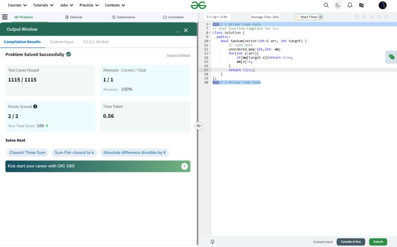 Abhishek Gupta on LinkedIn: #twosum #codingchallenge #geeksforgeeks # ... Abhishek Gupta on LinkedIn: #twosum #codingchallenge #geeksforgeeks # ...