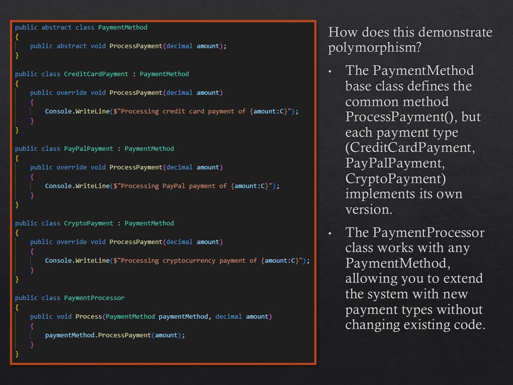 Sergei Grozov on LinkedIn: #polymorphism #oop # ... Sergei Grozov on LinkedIn: #polymorphism #oop # ...