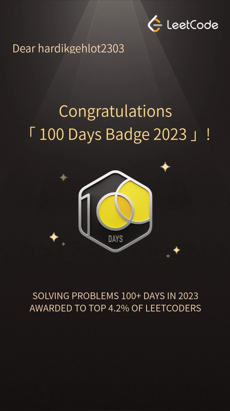 Hardik Gehlot on LinkedIn: 100 days of continuous programming Hardik Gehlot on LinkedIn: 100 days of continuous programming