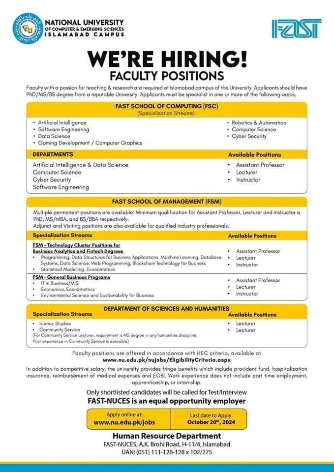 Muhammad Qaiser Shafi on LinkedIn: #nuces #fast #islamabad #hiring Muhammad Qaiser Shafi on LinkedIn: #nuces #fast #islamabad #hiring