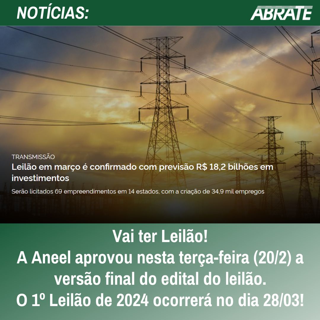 Associação Brasileira das Empresas de Transmissão de Energia Elétrica ... Associação Brasileira das Empresas de Transmissão de Energia Elétrica ...
