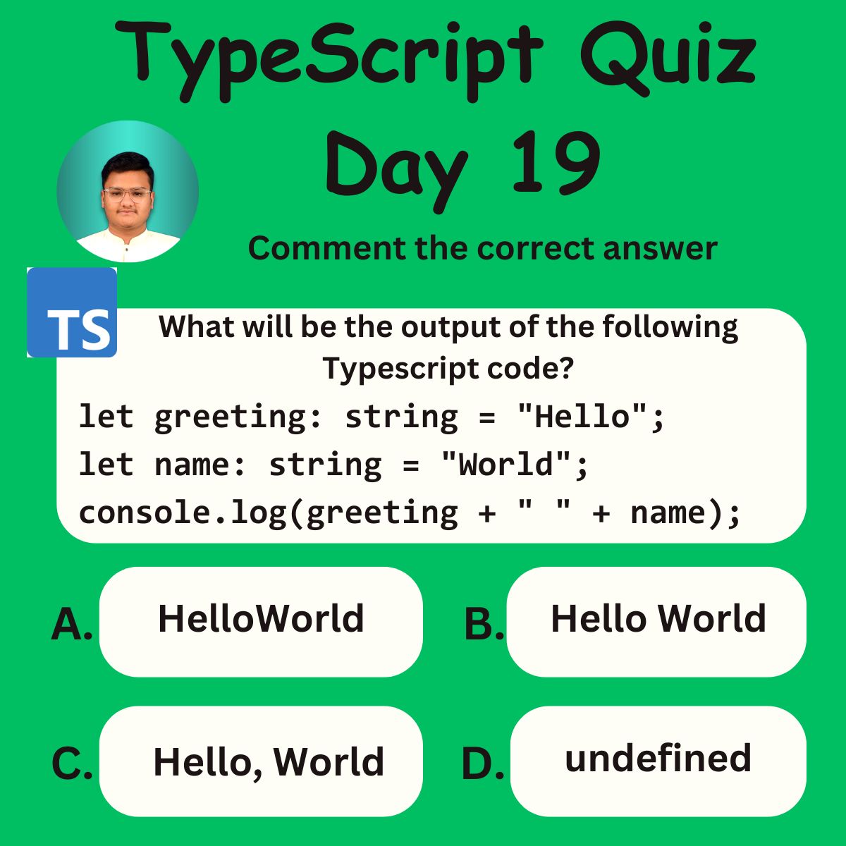 HAFIZ NABEEL on LinkedIn: #typescriptchallenge #codingeveryday | 27 ... HAFIZ NABEEL on LinkedIn: #typescriptchallenge #codingeveryday | 27 ...