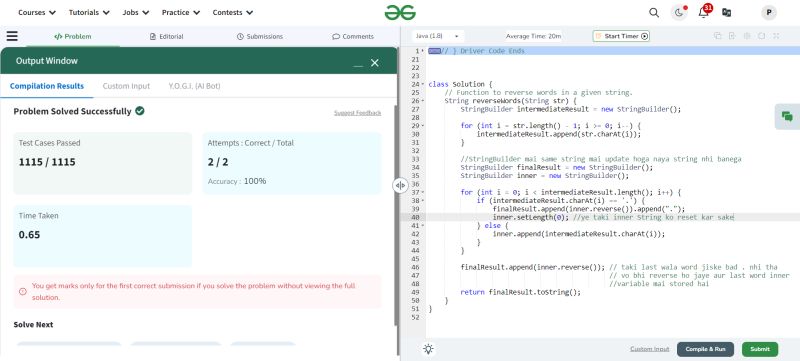 Pravin Singh on LinkedIn: #java #dsa #stringreversal #codingjourney # ... Pravin Singh on LinkedIn: #java #dsa #stringreversal #codingjourney # ...