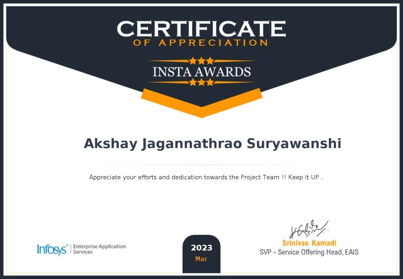 Akshay Suryawanshi on LinkedIn: #infosys #achievement #iib Akshay Suryawanshi on LinkedIn: #infosys #achievement #iib