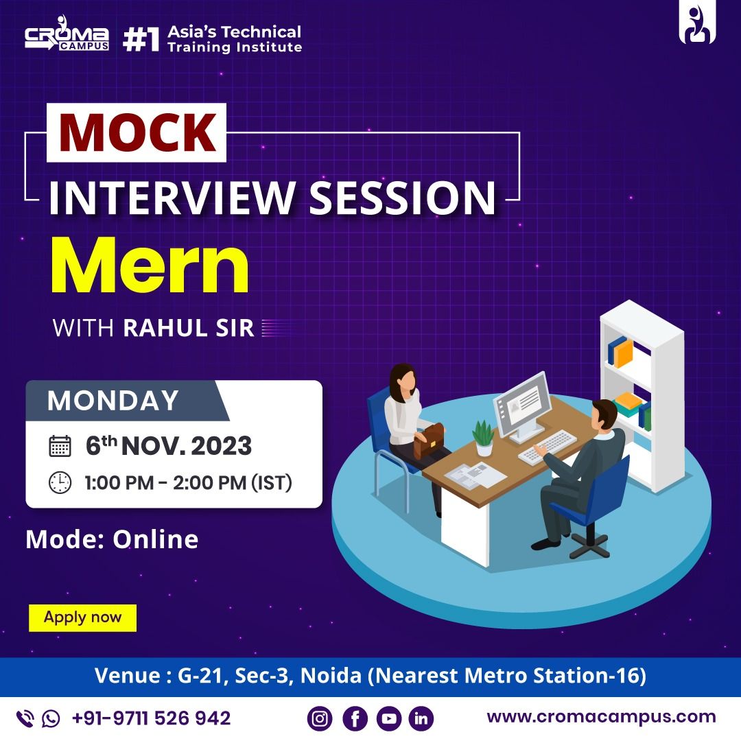 Croma Campus Pvt. Ltd. on LinkedIn: #mern #javascript #w #reactjs # ... Croma Campus Pvt. Ltd. on LinkedIn: #mern #javascript #w #reactjs # ...