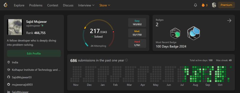 Sajid Mujawar on LinkedIn: #leetcode #100dayschallenge #problemsolving ... Sajid Mujawar on LinkedIn: #leetcode #100dayschallenge #problemsolving ...