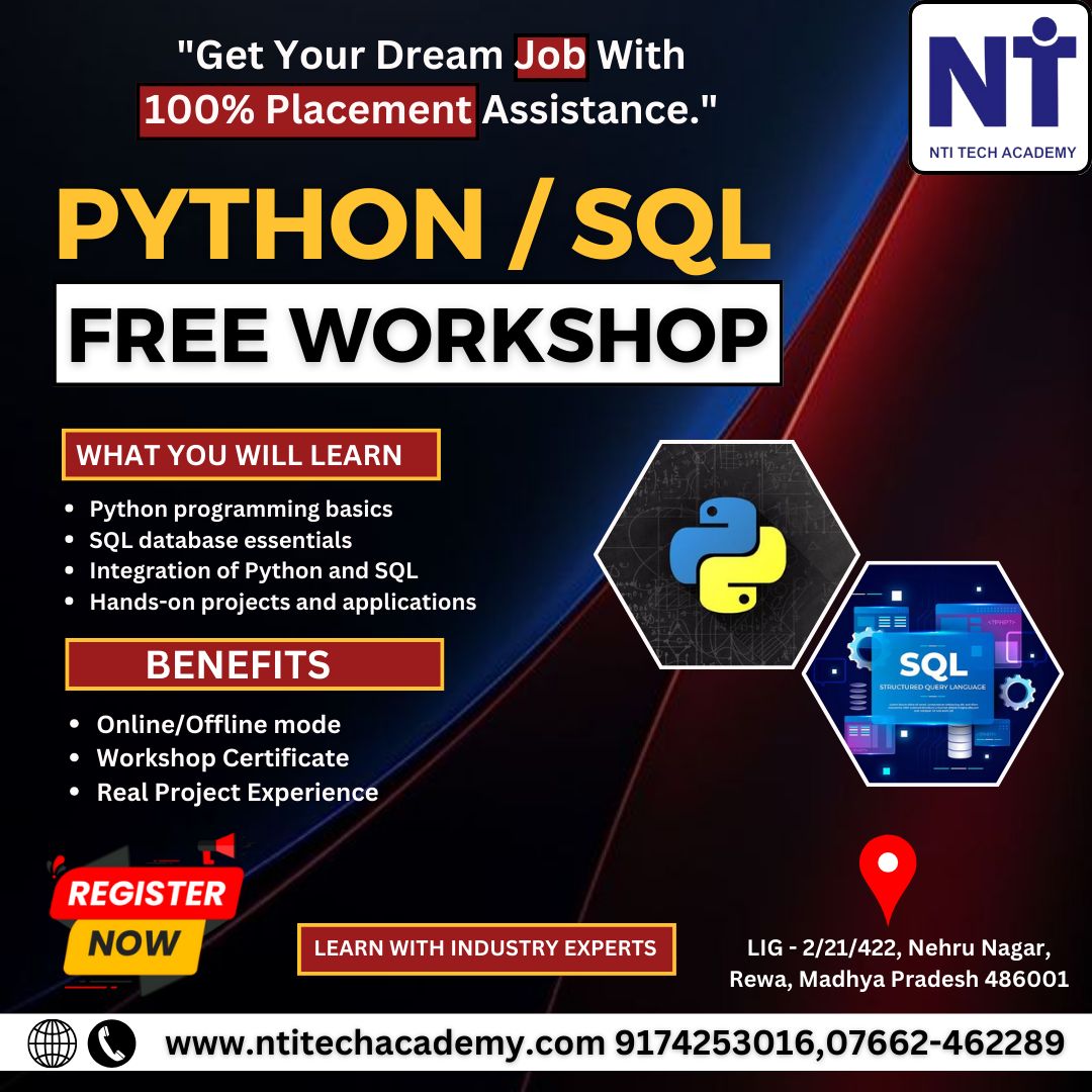 Free Python SQL Workshop by NTI Tech Academy | NTI TECH ACADEMY posted ... Free Python SQL Workshop by NTI Tech Academy | NTI TECH ACADEMY posted ...