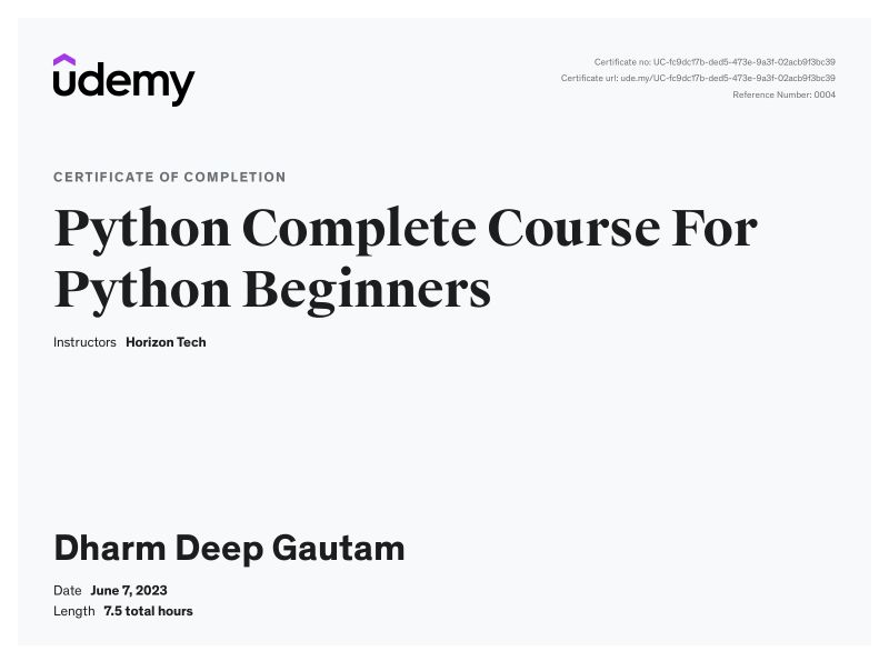 Dharm Deep Gautam on LinkedIn: #pythonprogramming Dharm Deep Gautam on LinkedIn: #pythonprogramming