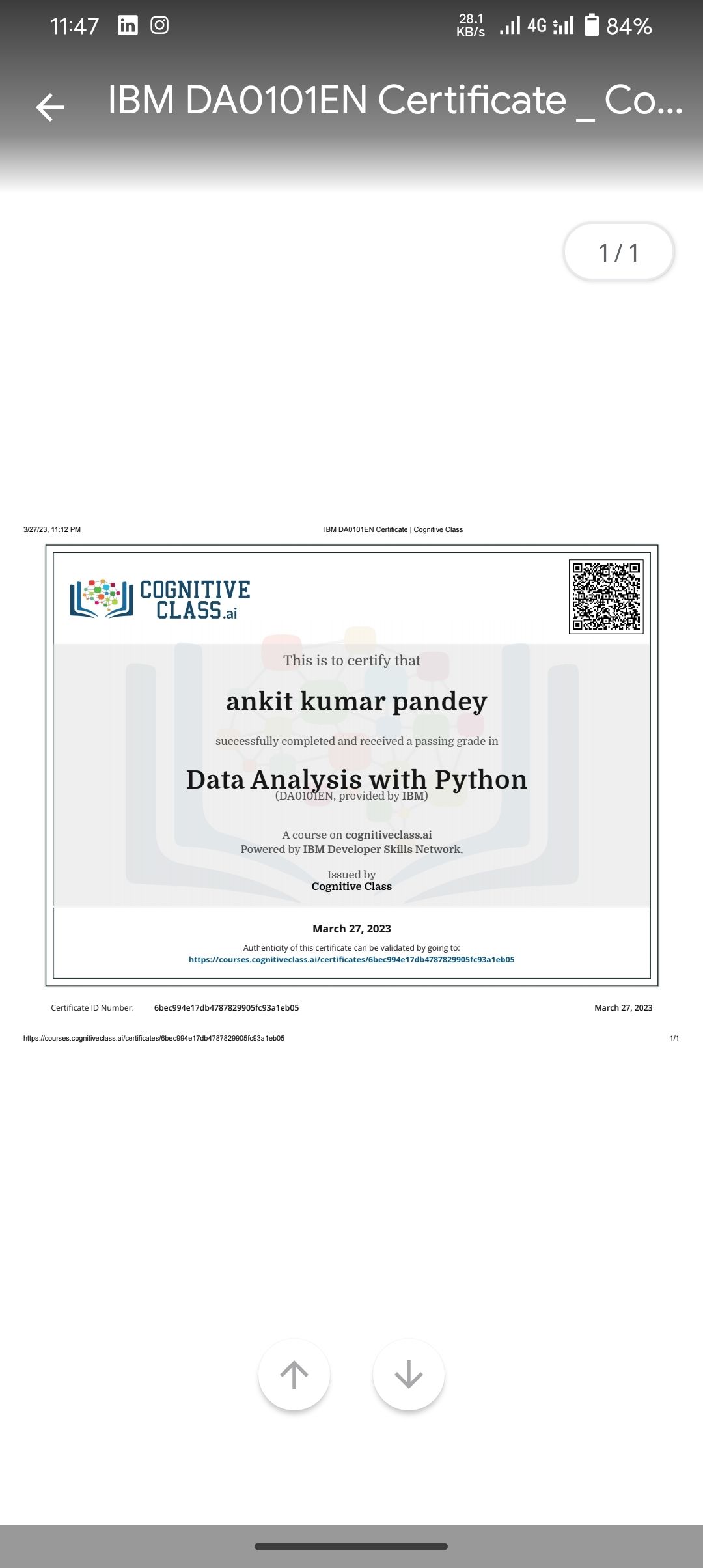 Ankit Kumar Pandey on LinkedIn: I am happy to share my achievements Ankit Kumar Pandey on LinkedIn: I am happy to share my achievements