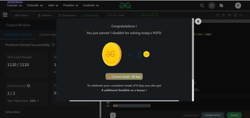 Day 120: Solved 1 problem by GeeksforGeeks Problem name - Maximum dot ... Day 120: Solved 1 problem by GeeksforGeeks Problem name - Maximum dot ...