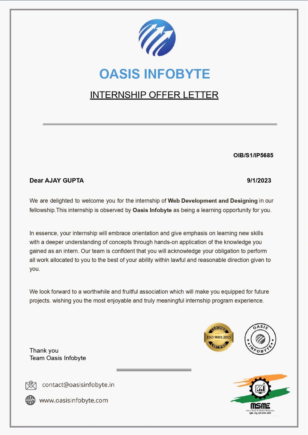 Ajay Gupta on LinkedIn: #internship #webdevelopment #internship2023 # ... Ajay Gupta on LinkedIn: #internship #webdevelopment #internship2023 # ...