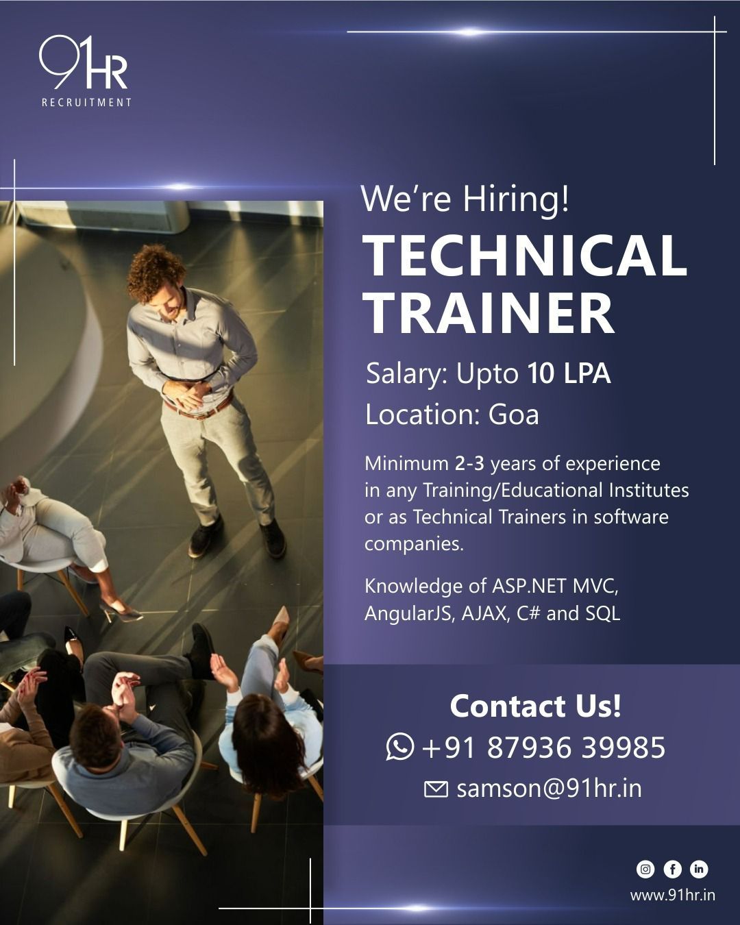 Samson Fernandes on LinkedIn: #hiring #technicaltrainer #aspdotnet # ... Samson Fernandes on LinkedIn: #hiring #technicaltrainer #aspdotnet # ...