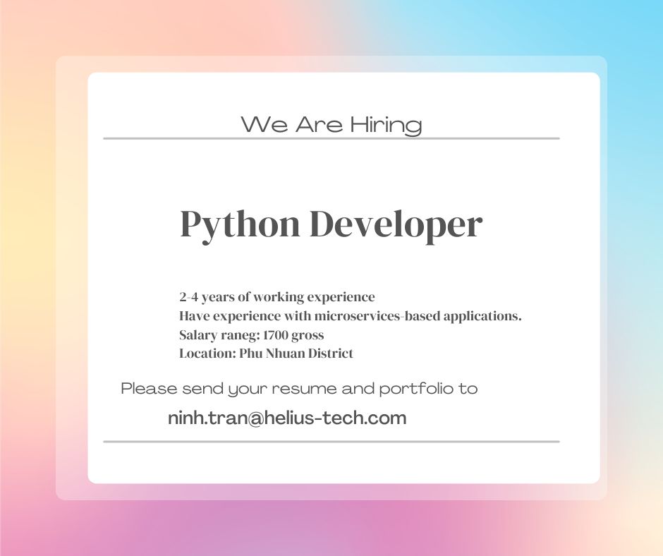 Ninh Tran on LinkedIn: #python #backend_developer #hcmc Ninh Tran on LinkedIn: #python #backend_developer #hcmc