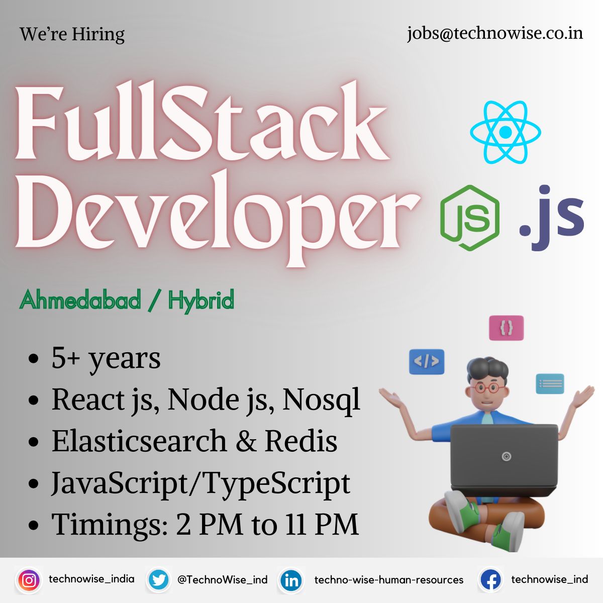 Techno Wise - Recruitment Solutions on LinkedIn: #reactjs #nodejs # ... Techno Wise - Recruitment Solutions on LinkedIn: #reactjs #nodejs # ...