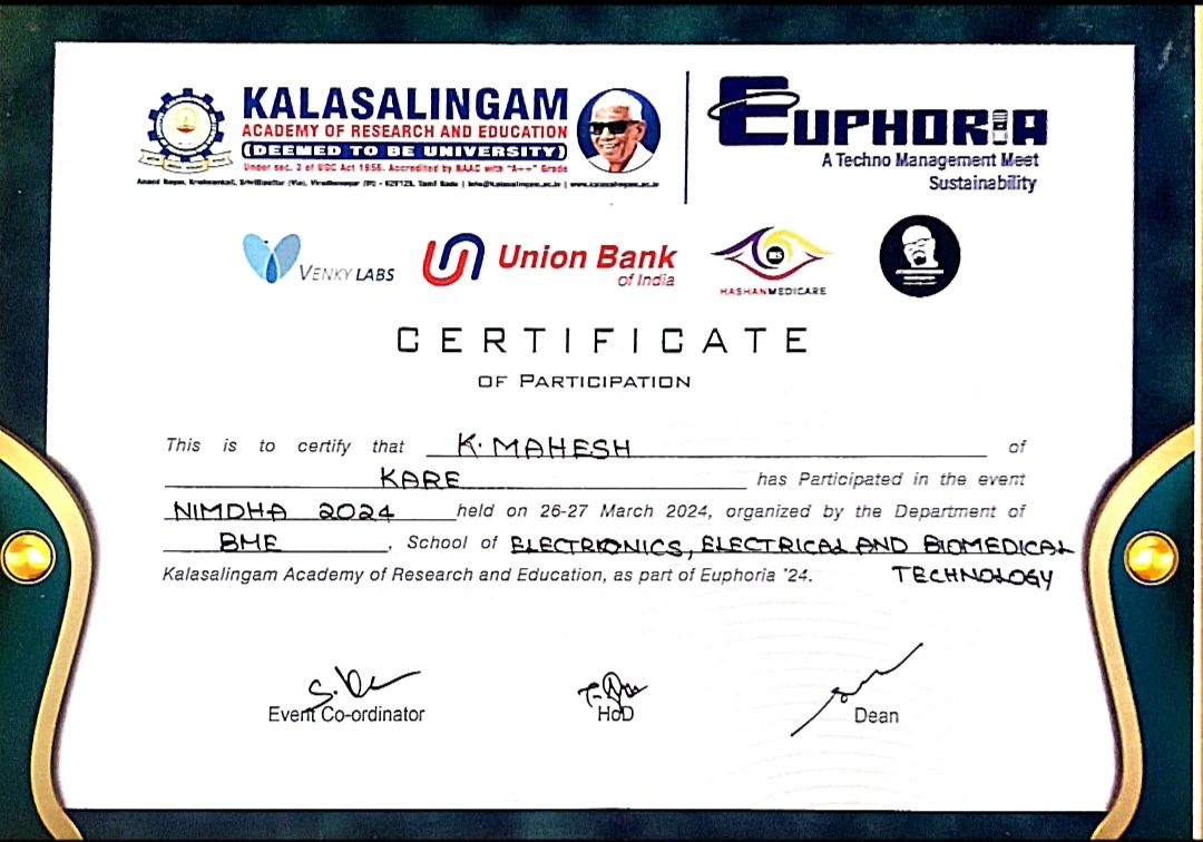 #euphoria2k24 #healthcareinnovation #certified | Konda Mahesh #euphoria2k24 #healthcareinnovation #certified | Konda Mahesh