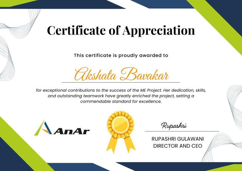 AnAr Solutions Inc. on LinkedIn: Appreciations akshata bavakar for your ... AnAr Solutions Inc. on LinkedIn: Appreciations akshata bavakar for your ...
