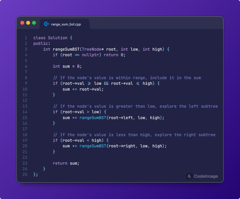 Umer Fayyaz Basra on LinkedIn: #cplusplus #binarysearchtree #rangesum # ... Umer Fayyaz Basra on LinkedIn: #cplusplus #binarysearchtree #rangesum # ...