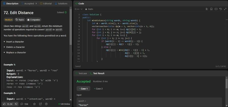 Solved Leetcode 72 with DP and 1D optimization | Sanket Pawar Patil ... Solved Leetcode 72 with DP and 1D optimization | Sanket Pawar Patil ...