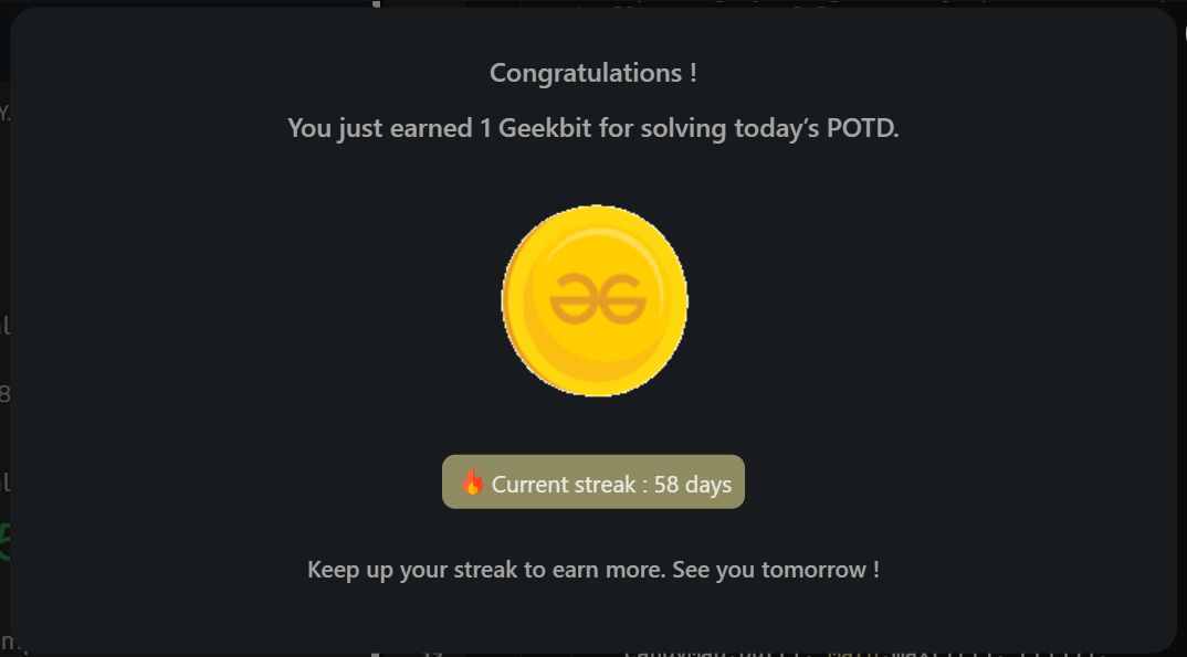 Day 58 of #100DaysOfCode: Solving GeeksforGeeks Problem | Ganesh Shete ... Day 58 of #100DaysOfCode: Solving GeeksforGeeks Problem | Ganesh Shete ...