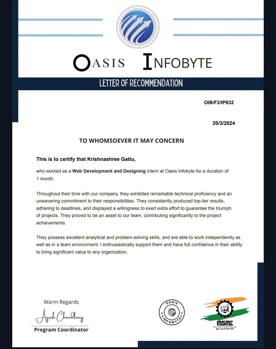 Krishna Gattu on LinkedIn: #oasisinfobyte #webdev #design Krishna Gattu on LinkedIn: #oasisinfobyte #webdev #design
