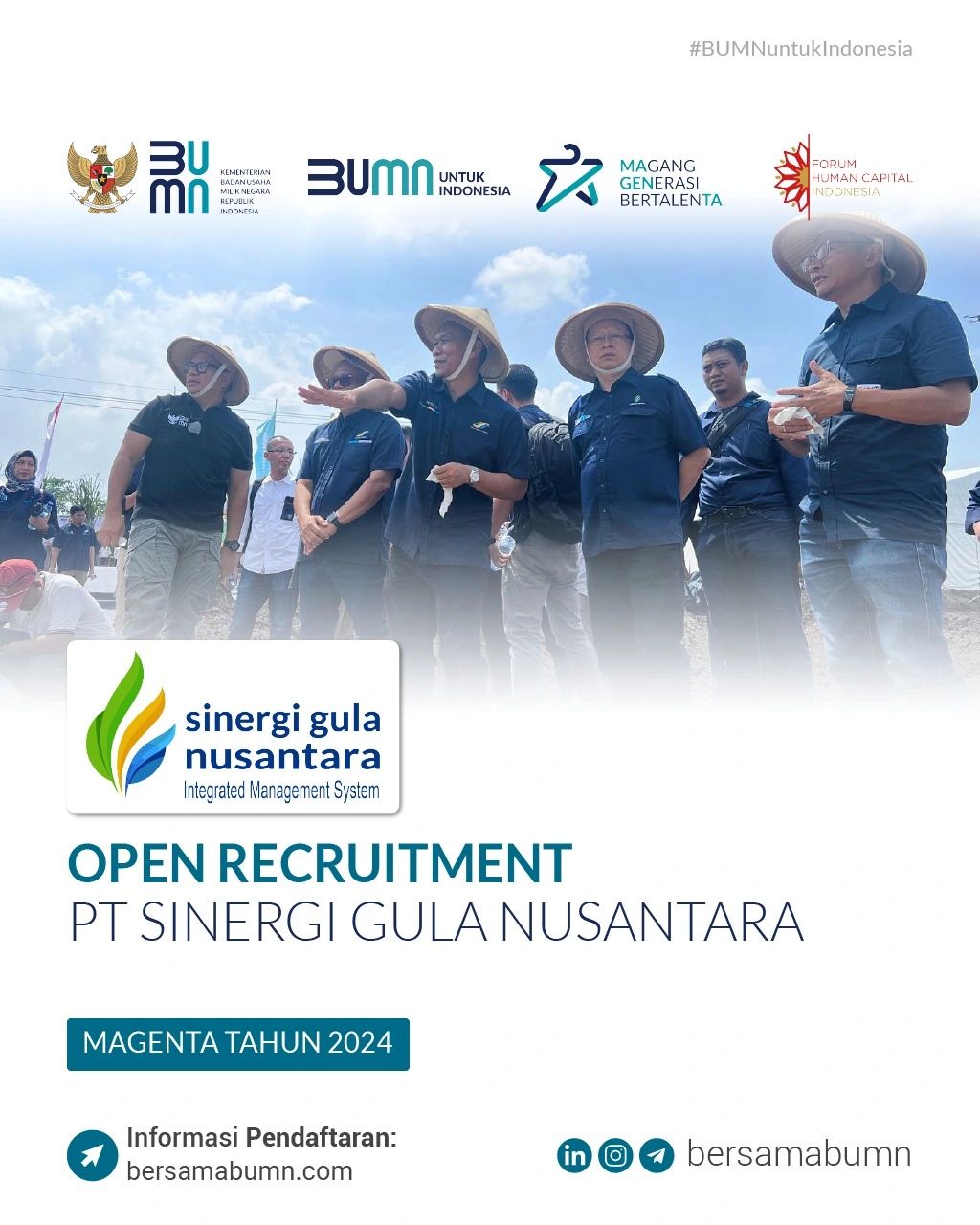 Lowongan Kerja Magang BUMN PT Sinergi Gula Nusantara Lihat info ... Lowongan Kerja Magang BUMN PT Sinergi Gula Nusantara Lihat info ...