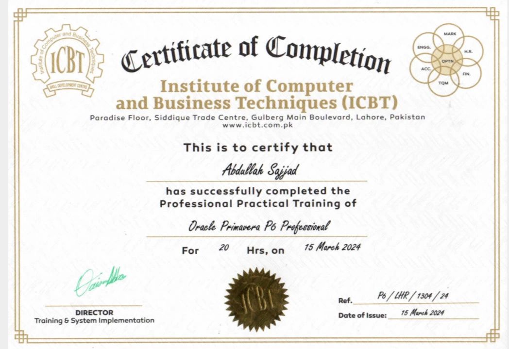 Abdullah Sajjad on LinkedIn: Achieved. Alhumduliah! - Oracle Primavera ... Abdullah Sajjad on LinkedIn: Achieved. Alhumduliah! - Oracle Primavera ...