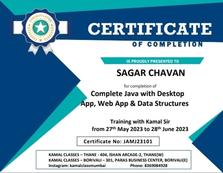 Sagar Chavan on LinkedIn: #connections #java #programming #training #coding Sagar Chavan on LinkedIn: #connections #java #programming #training #coding