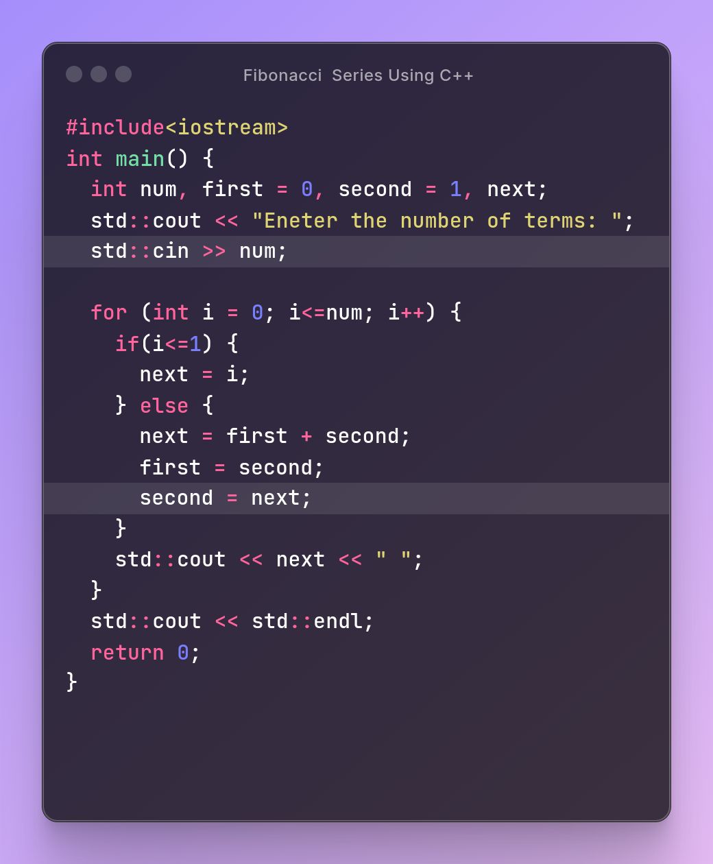 Exploring the Fibonacci Series in C++ | Soham Mokashi posted on the ... Exploring the Fibonacci Series in C++ | Soham Mokashi posted on the ...