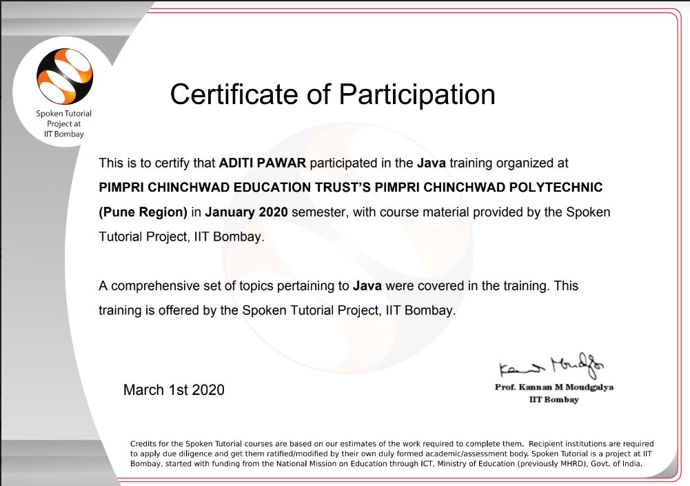 Aditi Pawar on LinkedIn: #java #javaprogramming #iitbombay # ... Aditi Pawar on LinkedIn: #java #javaprogramming #iitbombay # ...