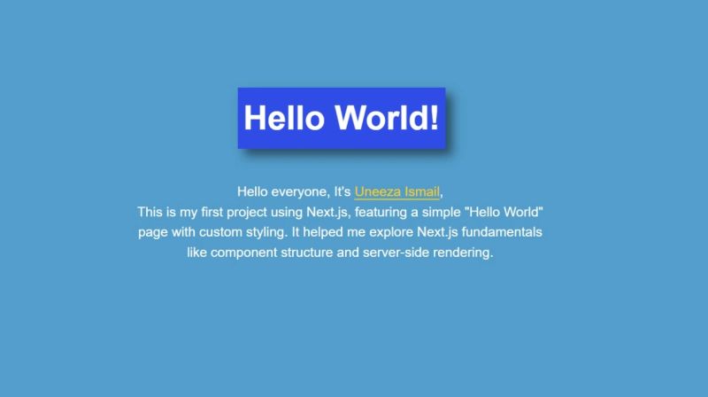 UNEEZA ISMAIL on LinkedIn: #nextjs #webdevelopment #react #javascript # ... UNEEZA ISMAIL on LinkedIn: #nextjs #webdevelopment #react #javascript # ...