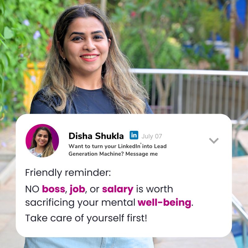 Disha Shukla on LinkedIn: Prioritize your well-being. You matter! | 74 ... Disha Shukla on LinkedIn: Prioritize your well-being. You matter! | 74 ...