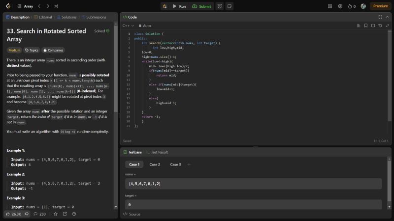 Day 20 of leetcode challenge: Search in Rotated Sorted Array | Harshul ... Day 20 of leetcode challenge: Search in Rotated Sorted Array | Harshul ...