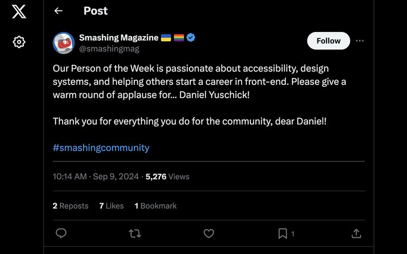 Daniel Yuschick on LinkedIn: #smashingmagazine #frontenddeveloper # ... Daniel Yuschick on LinkedIn: #smashingmagazine #frontenddeveloper # ...