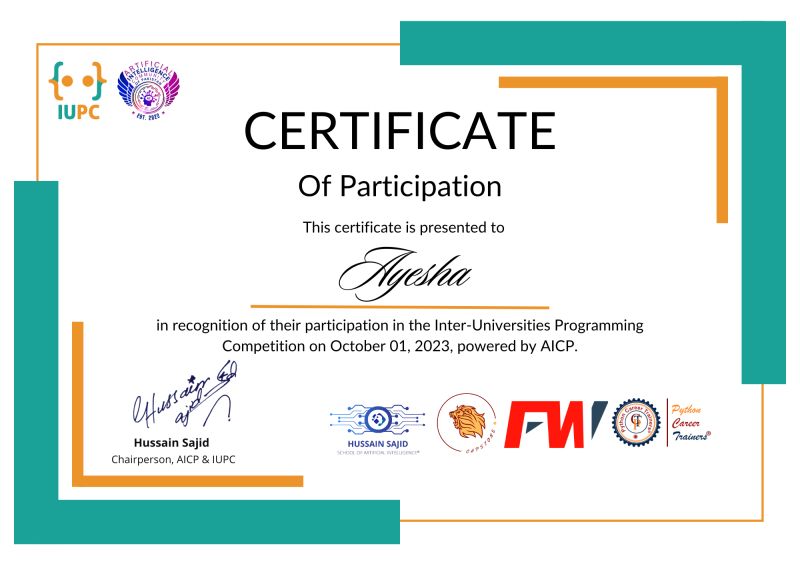 Ayesha . on LinkedIn: #iupc #coding #iupc23 #aicp #codingchallemge Ayesha . on LinkedIn: #iupc #coding #iupc23 #aicp #codingchallemge