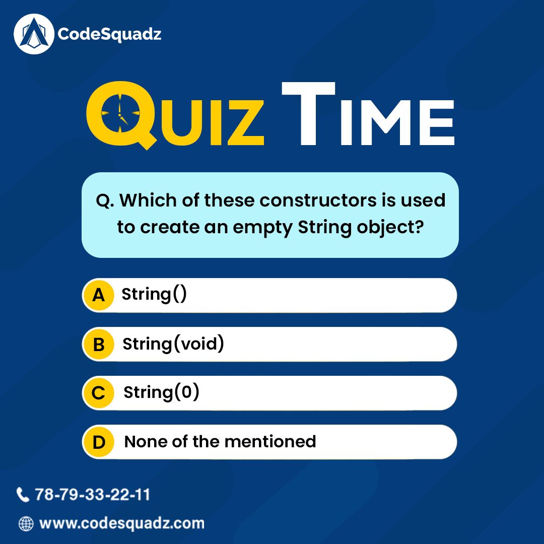 CodeSquadz on LinkedIn: #javaquiz #quiztime #quiz #questions # ... CodeSquadz on LinkedIn: #javaquiz #quiztime #quiz #questions # ...