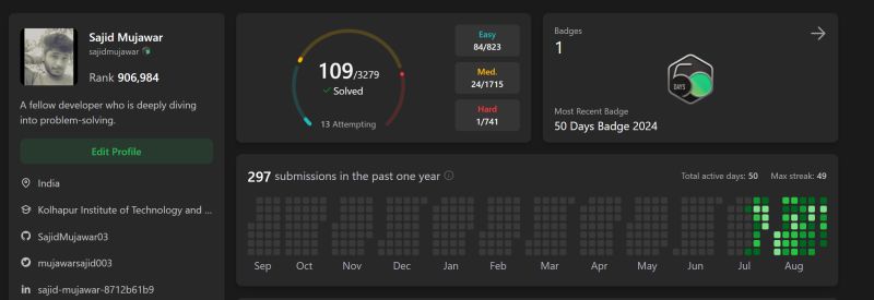 Sajid Mujawar on LinkedIn: #leetcode #codingjourney #problemsolving # ... Sajid Mujawar on LinkedIn: #leetcode #codingjourney #problemsolving # ...