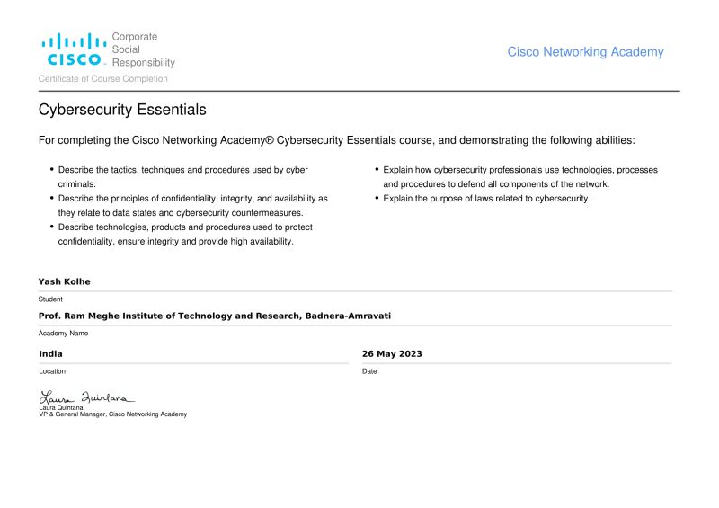 Yash Kolhe on LinkedIn: #cybersecurity #continuouslearning Yash Kolhe on LinkedIn: #cybersecurity #continuouslearning