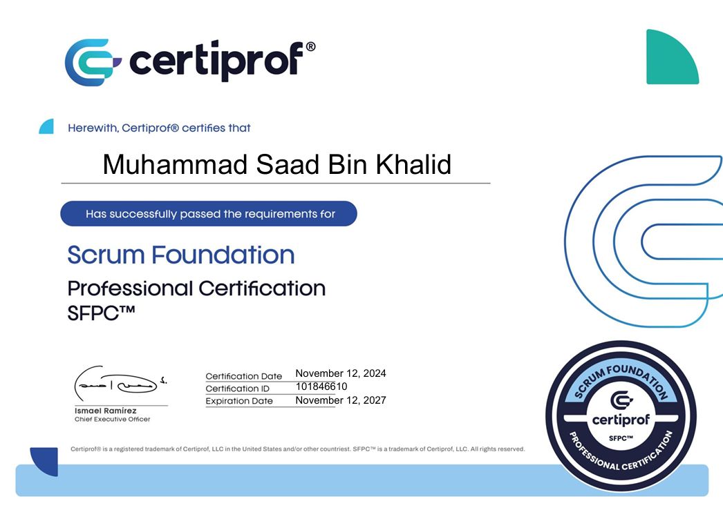 Muhammad saad bin khalid on LinkedIn: #scrum #agile #certification # ... Muhammad saad bin khalid on LinkedIn: #scrum #agile #certification # ...