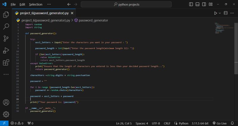 #codingjourney #passwordgenerator #pythonprogramming… | Muhammad Saifullah #codingjourney #passwordgenerator #pythonprogramming… | Muhammad Saifullah