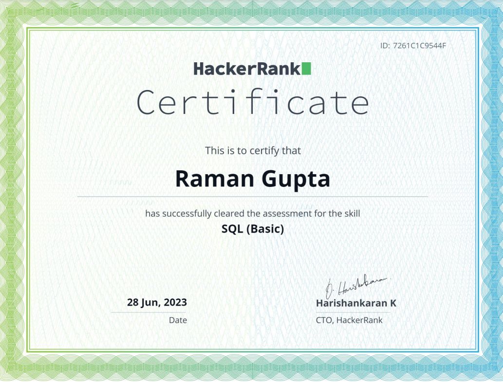 Raman Gupta on LinkedIn: #data #sql #sqlserver #sqldeveloper # ... Raman Gupta on LinkedIn: #data #sql #sqlserver #sqldeveloper # ...