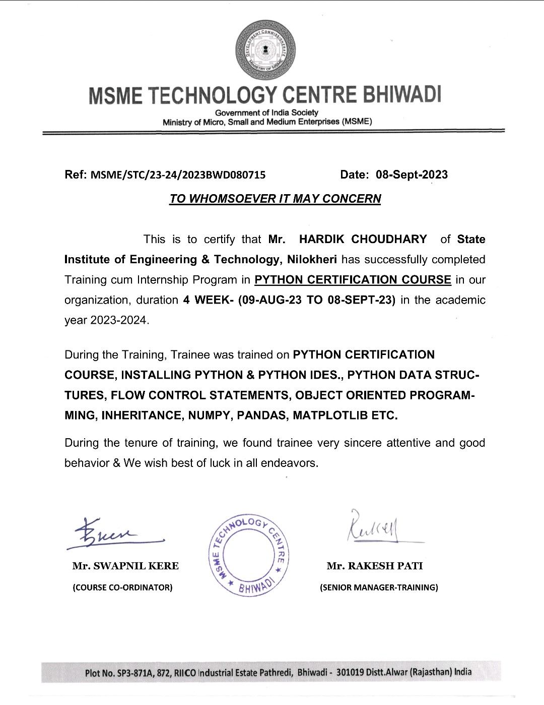Hardik choudhary on LinkedIn: #python #certification #programmingskills ... Hardik choudhary on LinkedIn: #python #certification #programmingskills ...