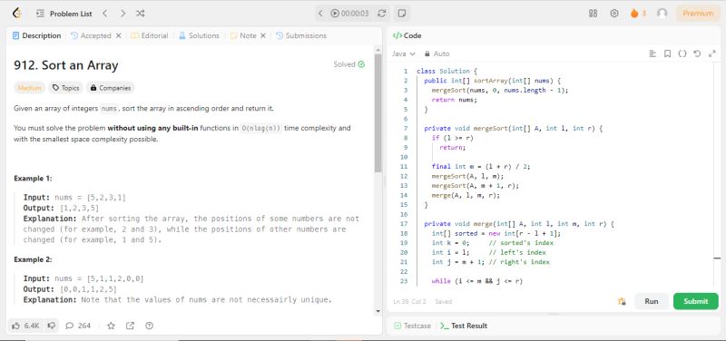 My LeetCode Challenge: Sort an Array | Anshu Kumar posted on the topic ... My LeetCode Challenge: Sort an Array | Anshu Kumar posted on the topic ...
