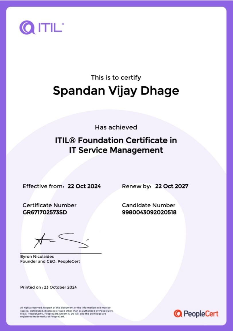 SPANDAN DHAGE on LinkedIn: #itil4 #peoplecert #servicemanagement # ... SPANDAN DHAGE on LinkedIn: #itil4 #peoplecert #servicemanagement # ...