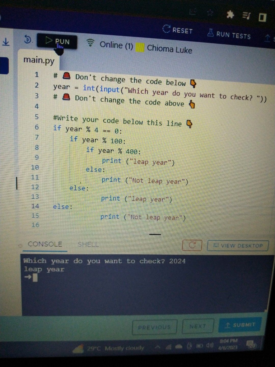 Chioma Luke on LinkedIn: #100daysofcode #python #programming #dataanalytics Chioma Luke on LinkedIn: #100daysofcode #python #programming #dataanalytics