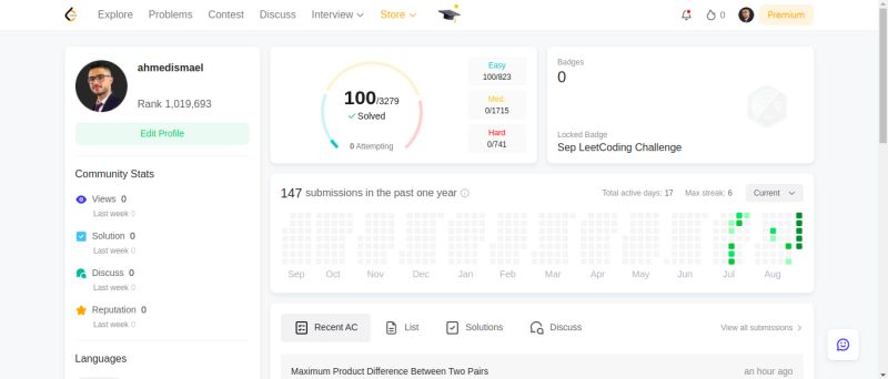 Solving 100 LeetCode problems on Leetcode | Ahmed Ismail posted on the ... Solving 100 LeetCode problems on Leetcode | Ahmed Ismail posted on the ...