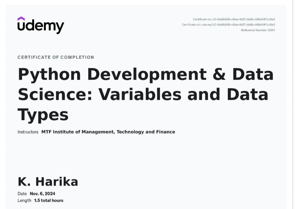 Koneti Harika on LinkedIn: #python Koneti Harika on LinkedIn: #python