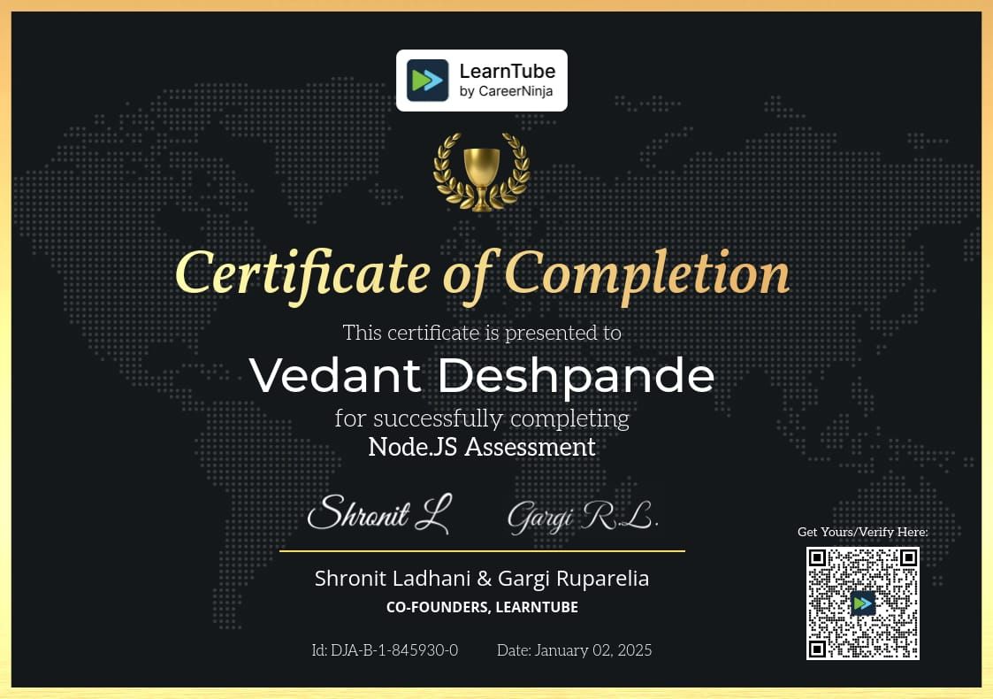 Vedant Deshpande on LinkedIn: #nodejs #backenddevelopment # ... Vedant Deshpande on LinkedIn: #nodejs #backenddevelopment # ...