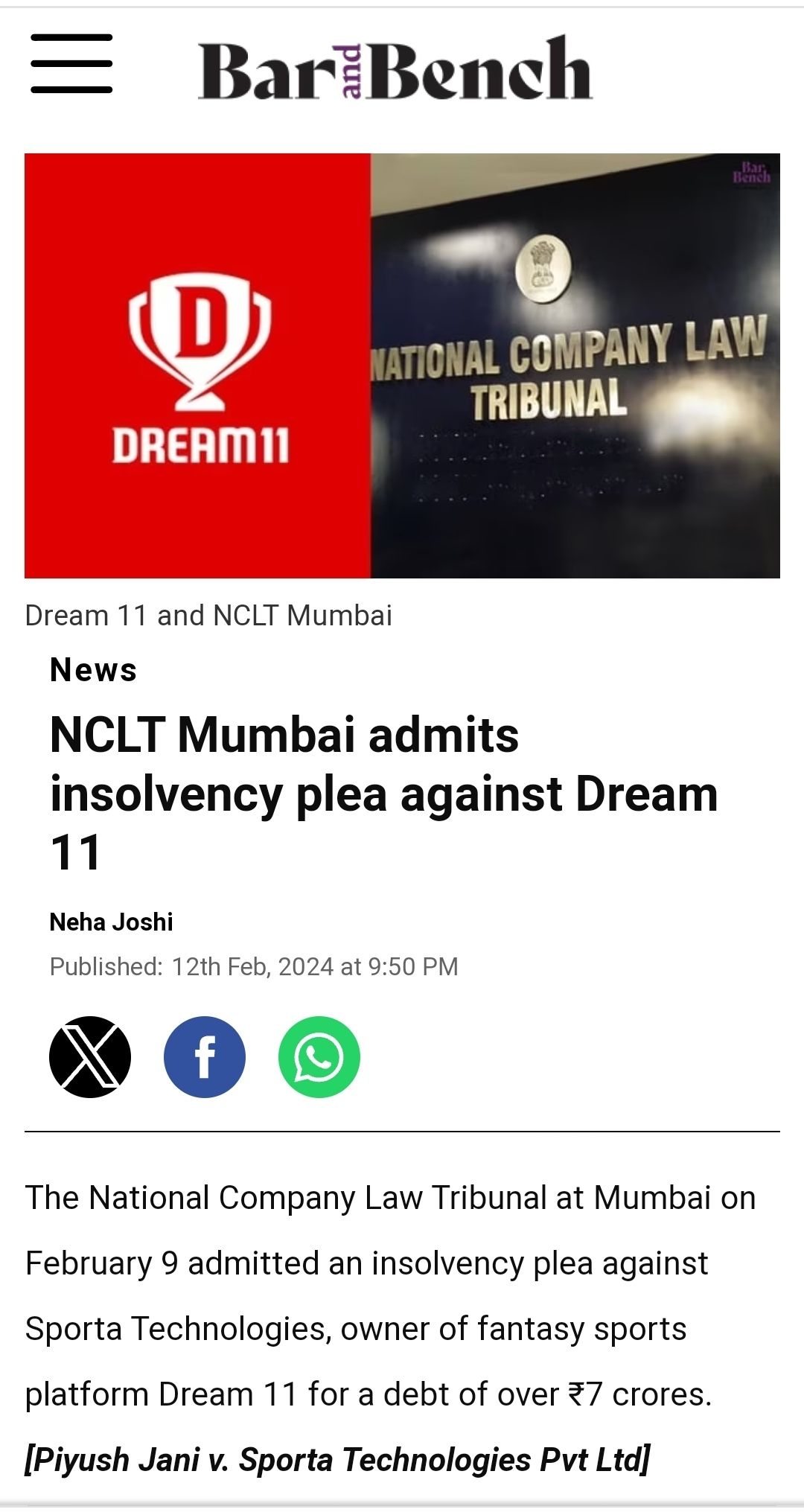 Yukta Joshi on LinkedIn: #nclt #lawyers #commerciallitigation Yukta Joshi on LinkedIn: #nclt #lawyers #commerciallitigation