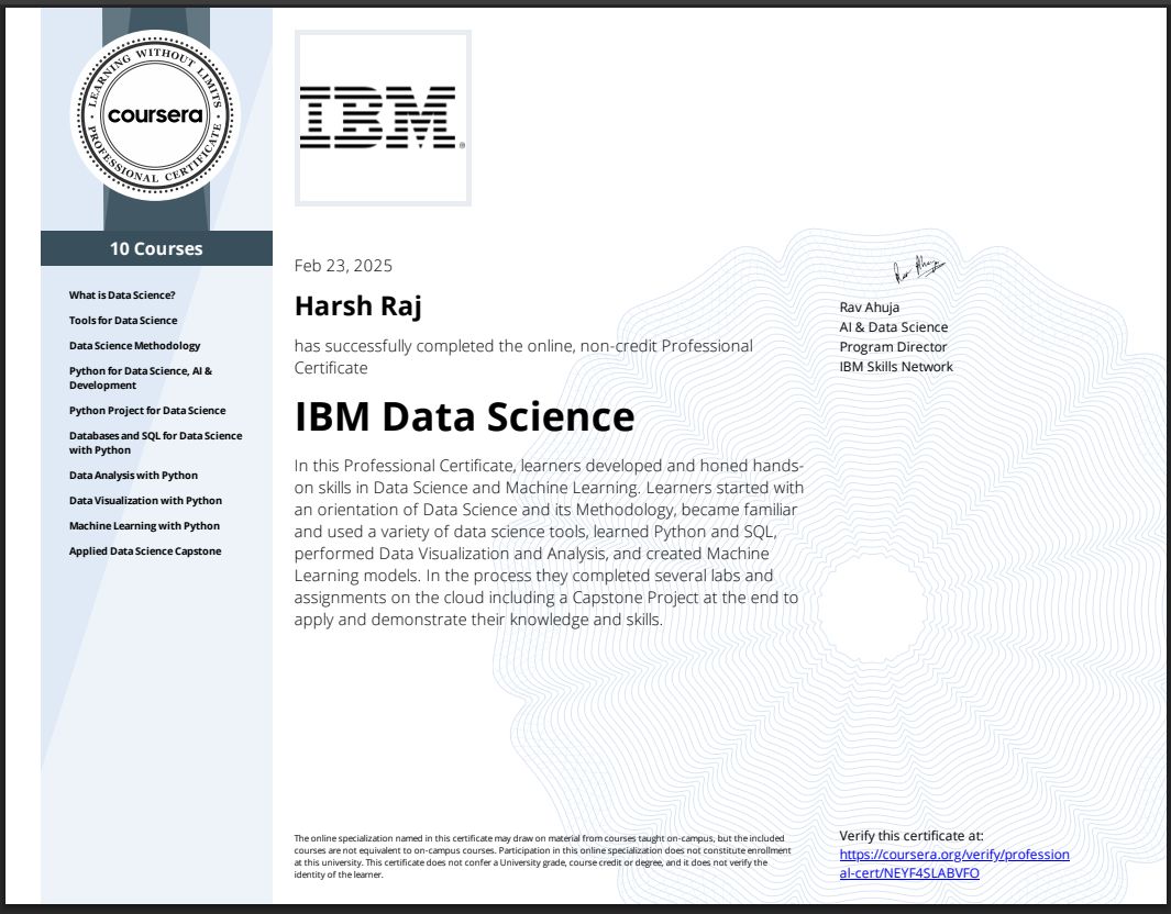 Harsh Raj on LinkedIn: #datascience #machinelearning #python #sql #ibm ... Harsh Raj on LinkedIn: #datascience #machinelearning #python #sql #ibm ...