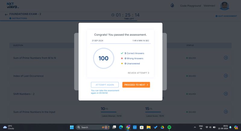 Vaishnavi Saudagar on LinkedIn: #foundationexam #python #nxtwave #ccbp ... Vaishnavi Saudagar on LinkedIn: #foundationexam #python #nxtwave #ccbp ...